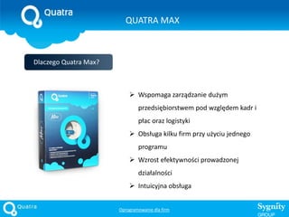 Oprogramowanie Quatra - funkcje i zalety | PPT