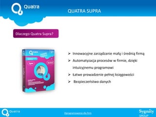 Oprogramowanie Quatra - funkcje i zalety | PPT