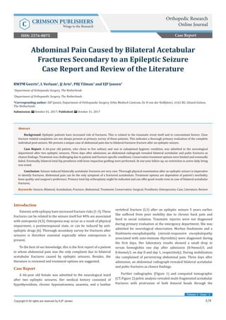 Crimson Publishers-Abdominal Pain Caused by Bilateral Acetabular ...