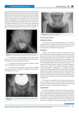 Comparison Results between Patients with Developmental Hip Dysplasia ...