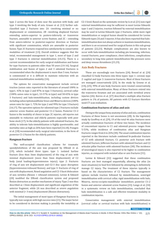 Guidelines on the Management of Atlanto-Axial Fractures in Adults: A ...