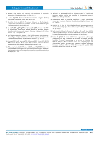 Bankart Lesion: Comparison between Open and Arthroscopic Techniques ...