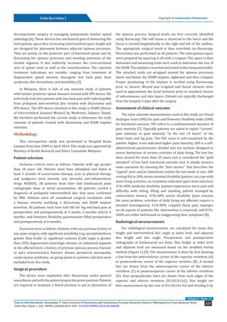 Early Outcome of Discectomy with Interspinous Process Distraction ...