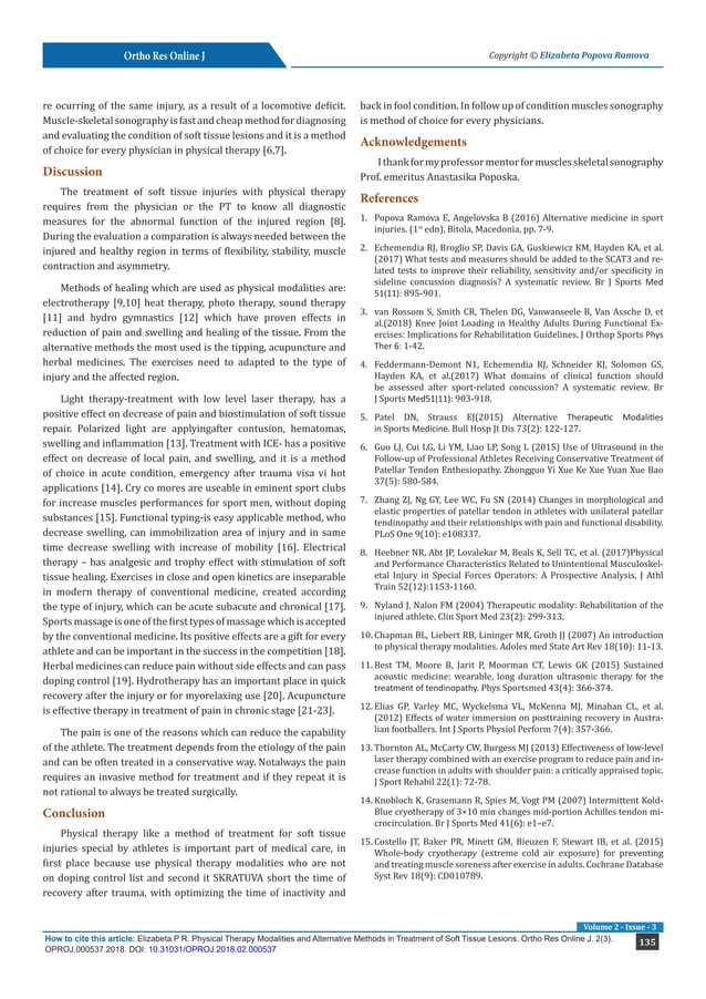 Physical Therapy Modalities and Alternative Methods in Treatment of ...