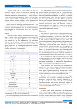 CT-Guided Percutaneous Radiofrequency Thermal Ablation of Osteoid Osteoma-Crimson Publishers | PDF