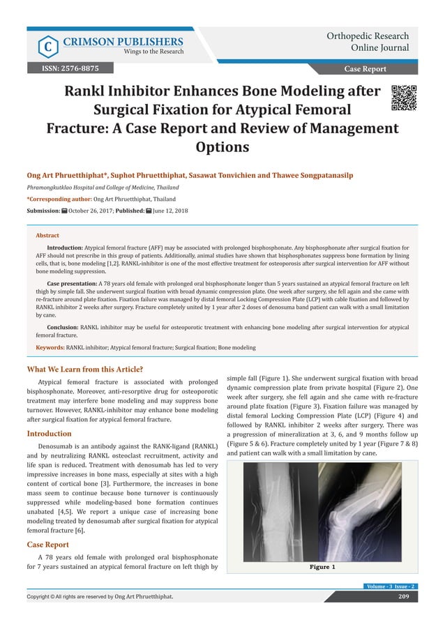 Rankl Inhibitor Enhances Bone Modeling after Surgical Fixation for ...