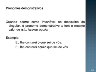 O pronome demonstrativo | PPSX