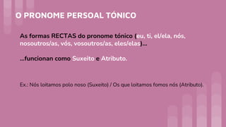 O pronome persoal | PPTX