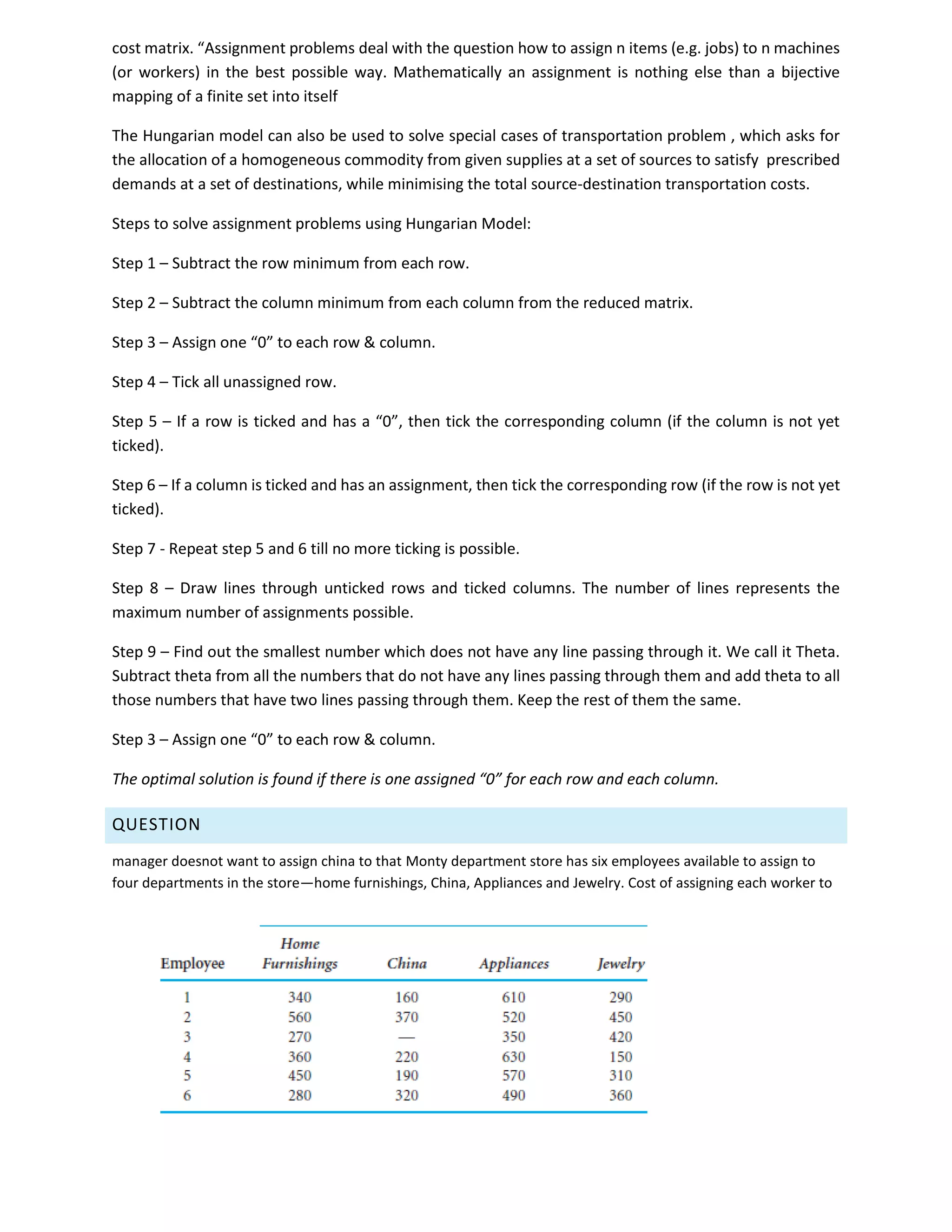 Operations Research Project | PDF