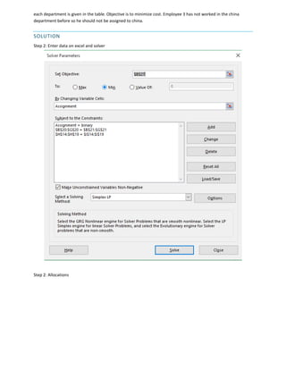 Operations Research Project | PDF