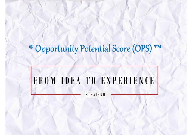 ® Opportunity Potential Score (OPS) ™ | PDF