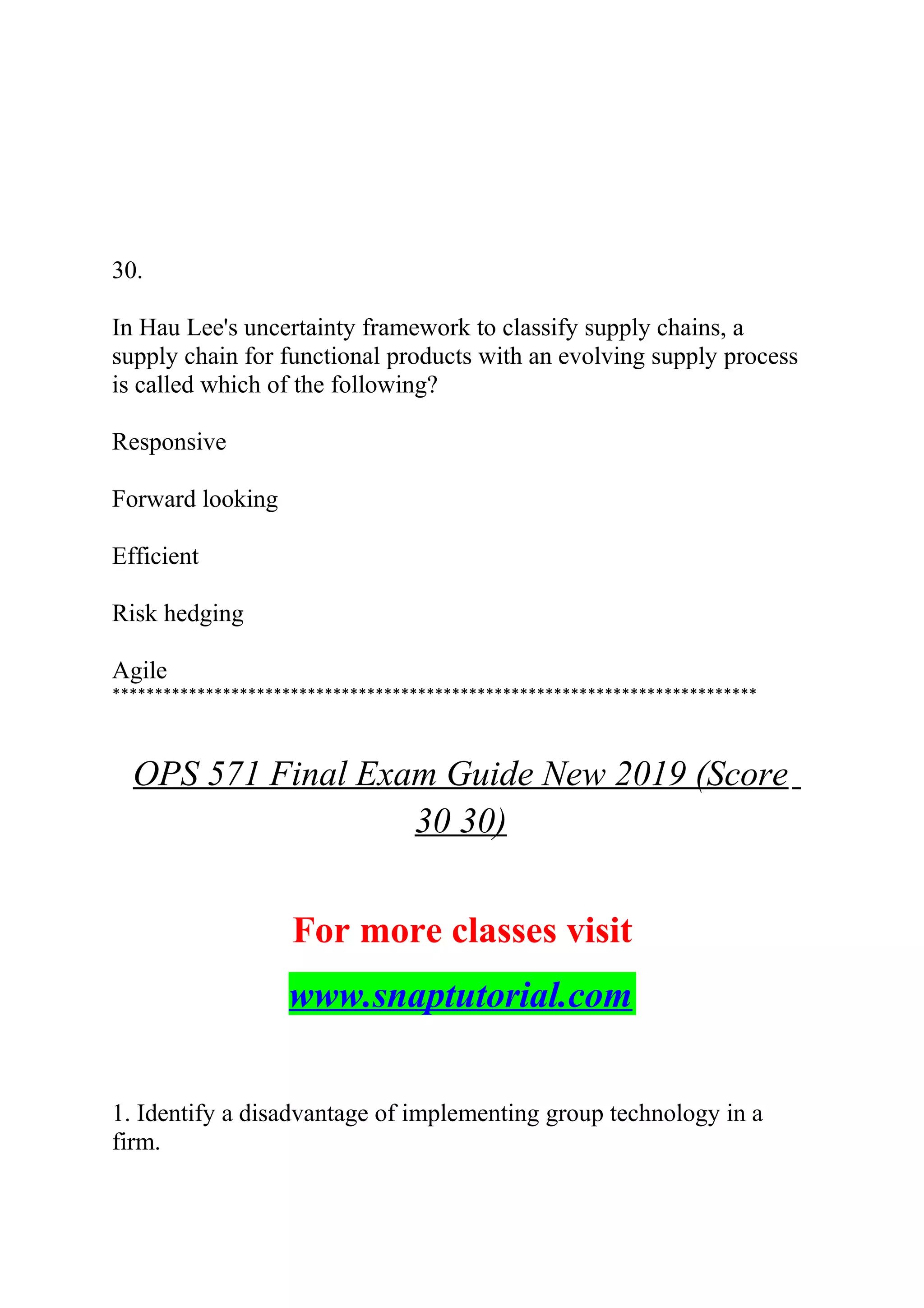 Ops 571 Enhance teaching / snaptutorial.com