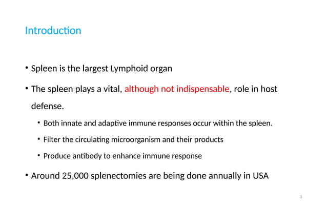 Oportunistic post splenectomy infection | PPTX
