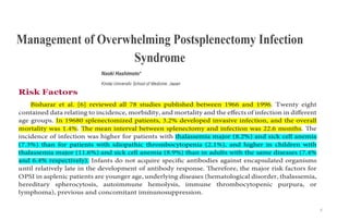 Oportunistic post splenectomy infection | PPTX