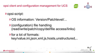 Automated Installation and Configuration of UCS with opsi | PPT