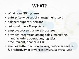 Ops info grp7 erp implementation ppt | PPTX