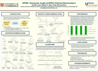 OPSIN: Taming the Jungle of IUPAC Chemical Nomenclature | PDF ...
