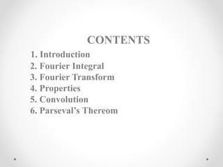 FOURIER TRANSFORM AND ITS APPLICATIONS | PPTX