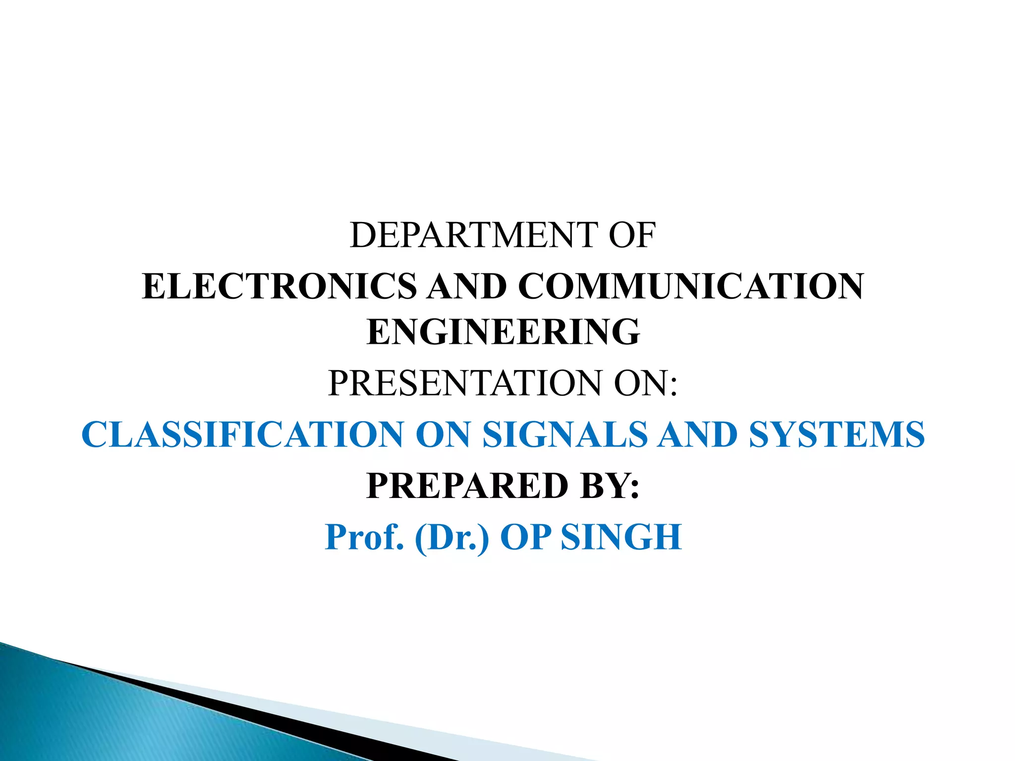 FUNDAMENTALS OF SIGNALS & SYSTEMS | PPTX