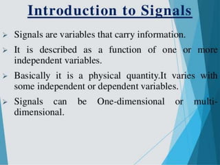 FUNDAMENTALS OF SIGNALS & SYSTEMS | PPT