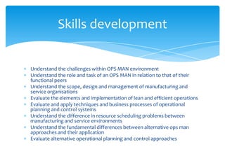 Ops management lecture 1 introduction | PPTX