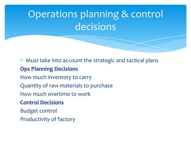 Ops management lecture 1 introduction