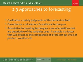 Ops management lecture 2 forecasting | PPT