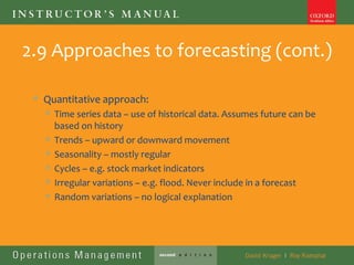 Ops management lecture 2 forecasting | PPT