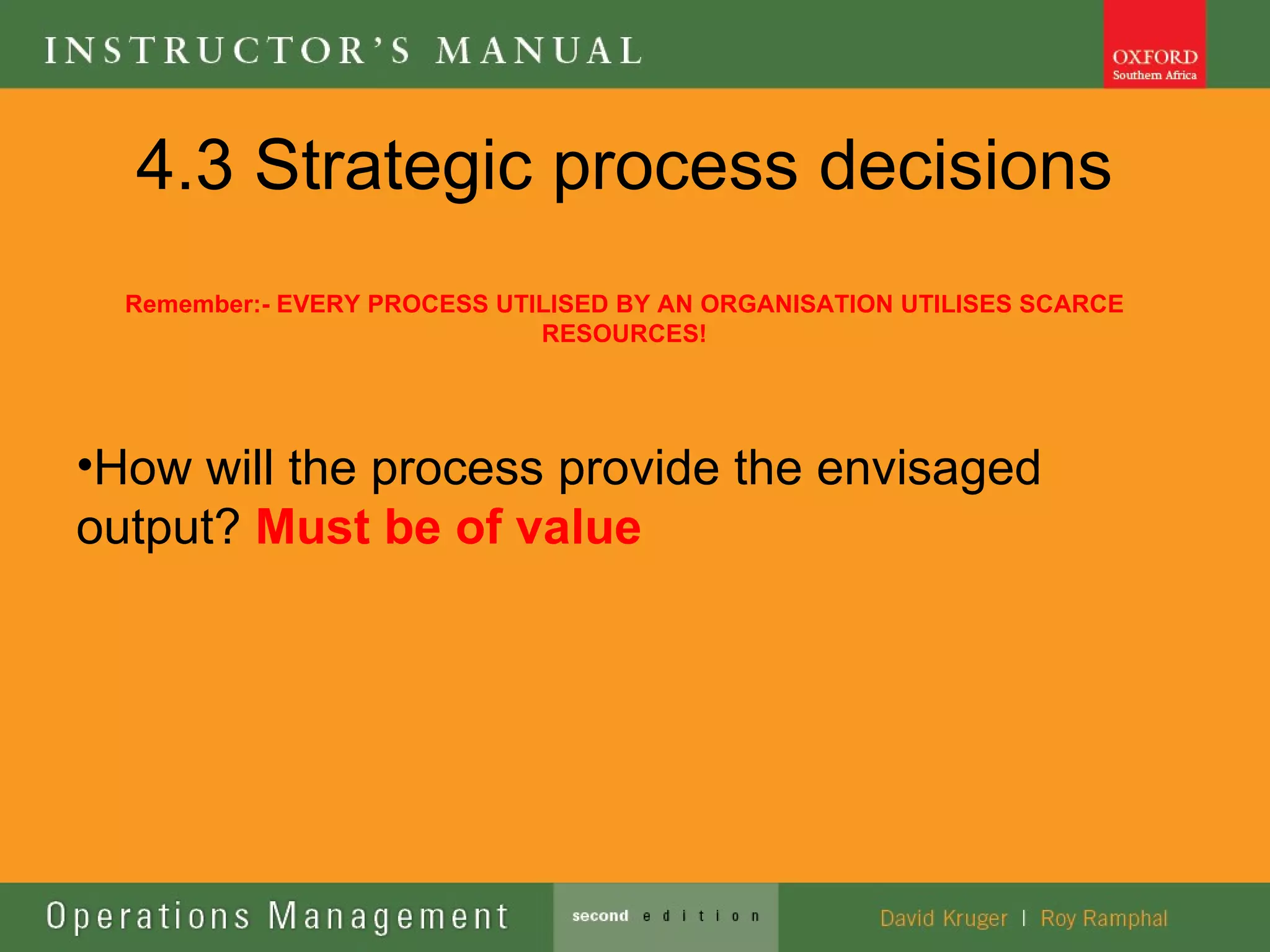 Ops management lecture 4 process design & strategy | PPT