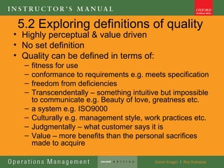 Ops management lecture 5 quality management | PPT