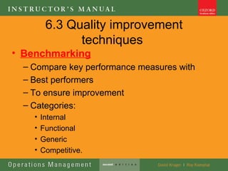 Ops management lecture 6 quality tools & techniques | PPT
