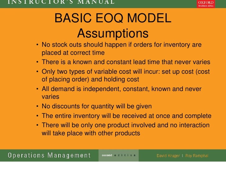 Ops management lecture 8 inventory management