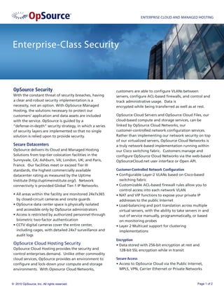 OpSource Enterprise-Class Security | PDF