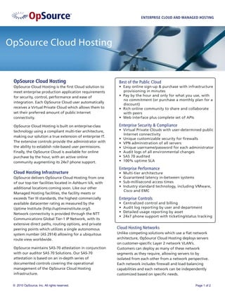 OpSource cloud hosting | PDF | Cloud Computing | Internet