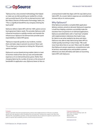 OpSource Sabrix Case Study