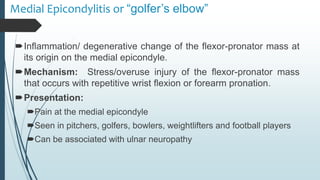 elbow sports injuries | PPTX