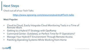 CloudOps with OpsRamp: From Discovery to Resolution | PPTX | Cloud ...