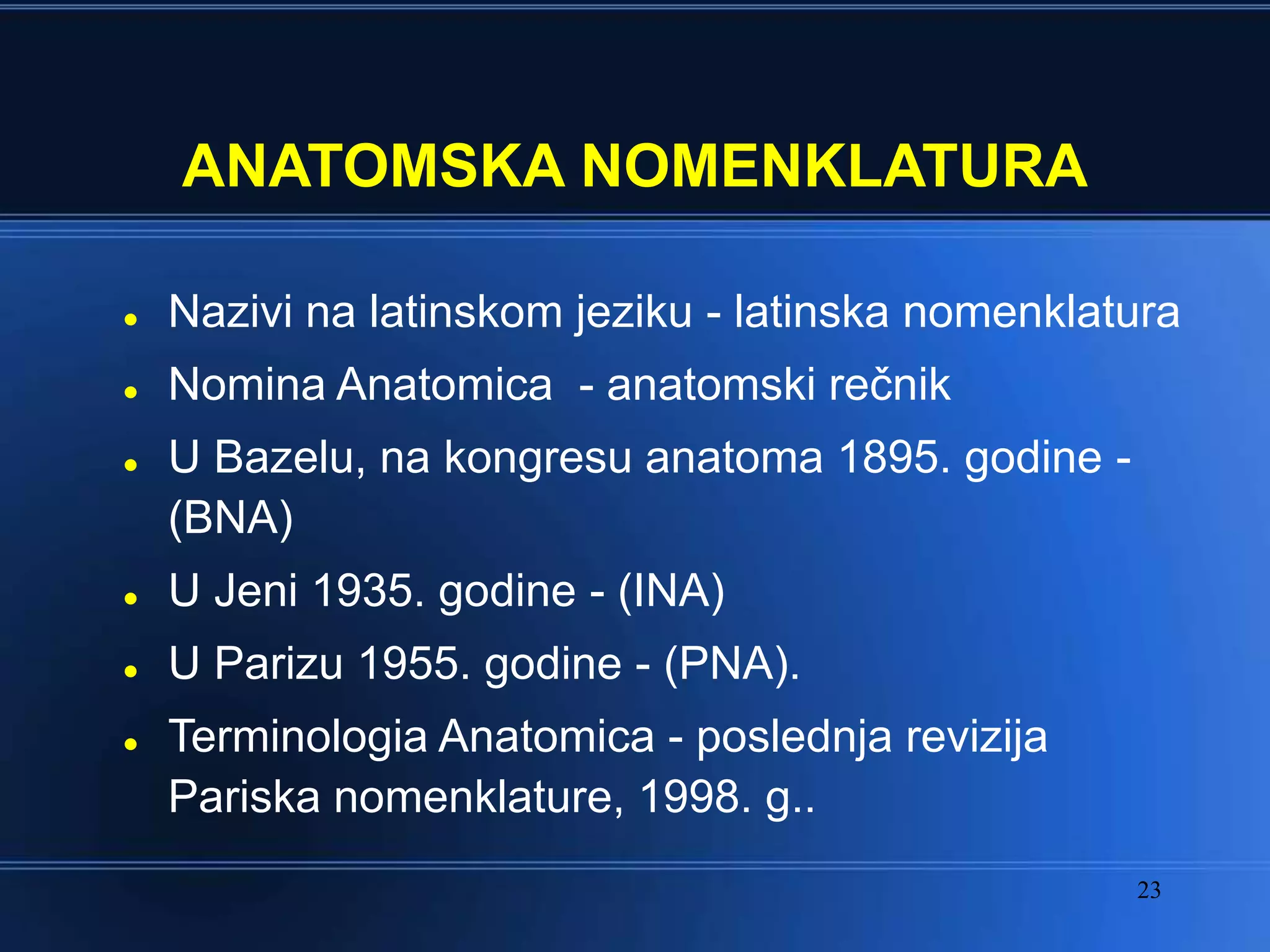 Opsta anatomija uvod | PPT