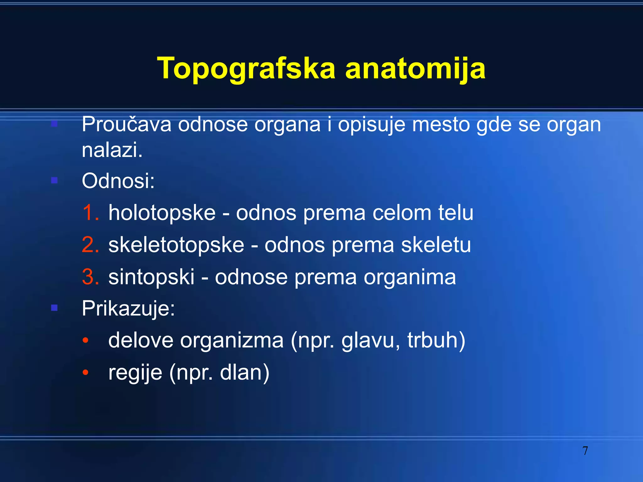 Opsta anatomija uvod | PPT