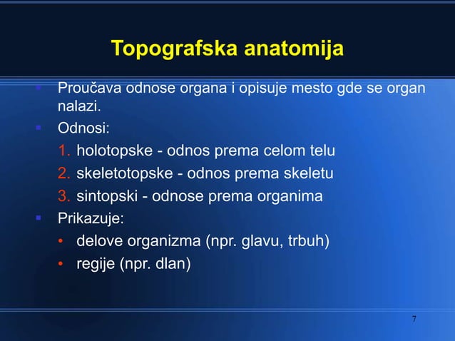 Opsta anatomija uvod | PPT