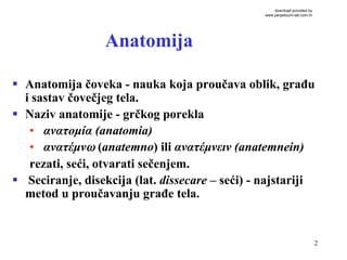 Opsta anatomija uvod | PPT