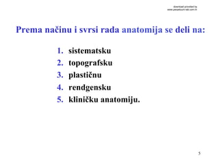 Opsta anatomija uvod | PPT