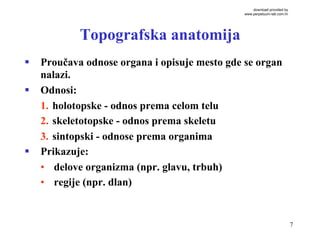 Opsta anatomija uvod | PPT