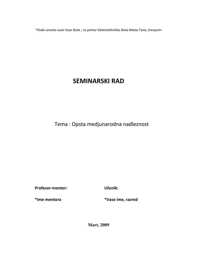 Opsta medjunarodna nadleznost | PDF