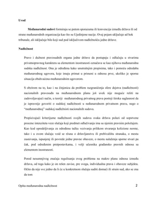 Opsta medjunarodna nadleznost | DOC