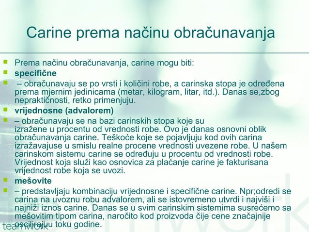 Opsti carinski pojmovi | PPT