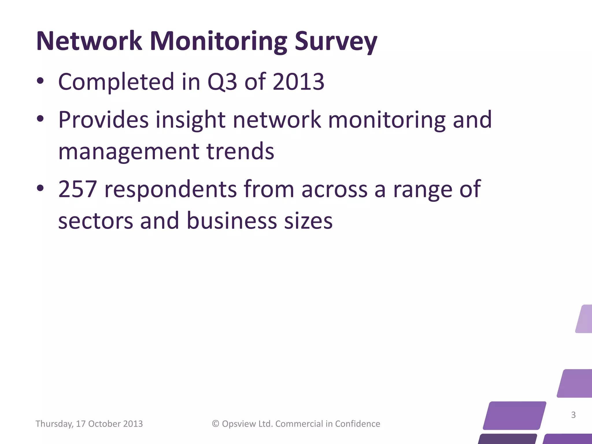 Opsview Network Monitoring Survey Ppt