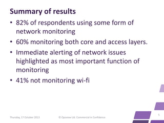 Opsview Network Monitoring Survey | PPTX