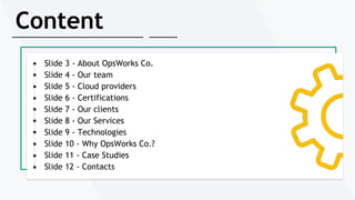 OpsWorks Co. Presentation | PDF