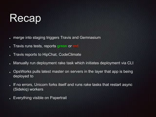 Continuous deployment of Rails apps on AWS OpsWorks | PPT
